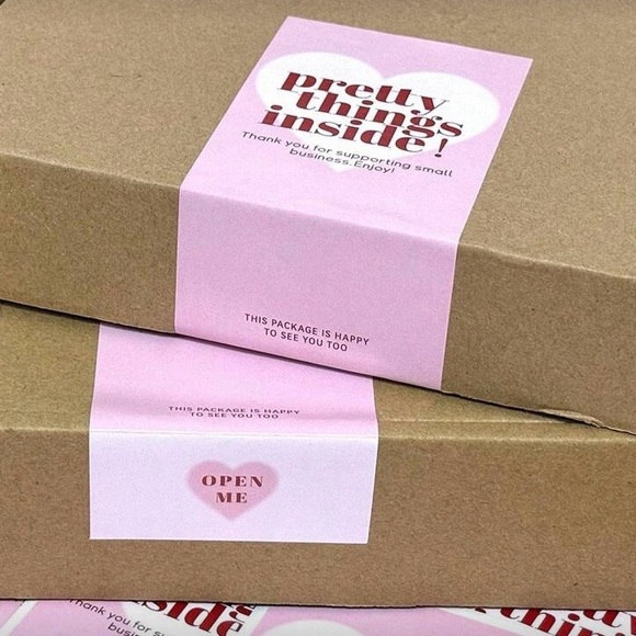 Office | Pack 5 Pink Heart Pretty Things Inside Packaging Sealing ...